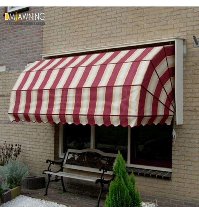 Anti UV Aluminum French Style Awnings Waterproof Folding Dutch Canopies