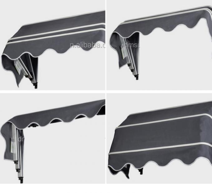 Anti UV Aluminum French Style Awnings Waterproof Folding Dutch Canopies
