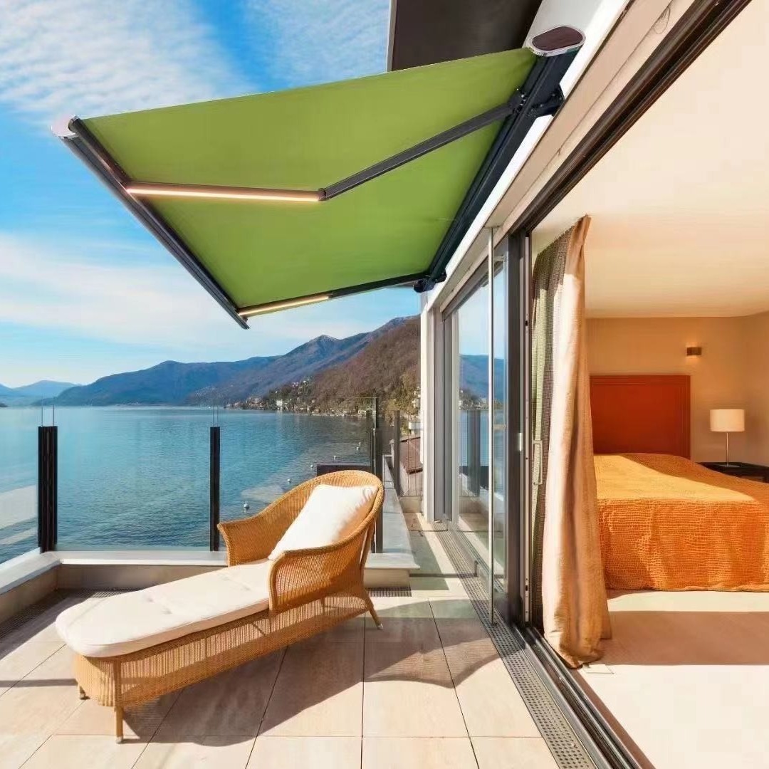 Retractable Waterproof Outdoor Patio Shades Custom Full Cassette ...