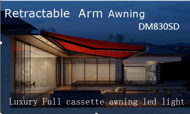 Heavy Duty Full Cassette Awning Outdoor Custom Retractable Motorized ...