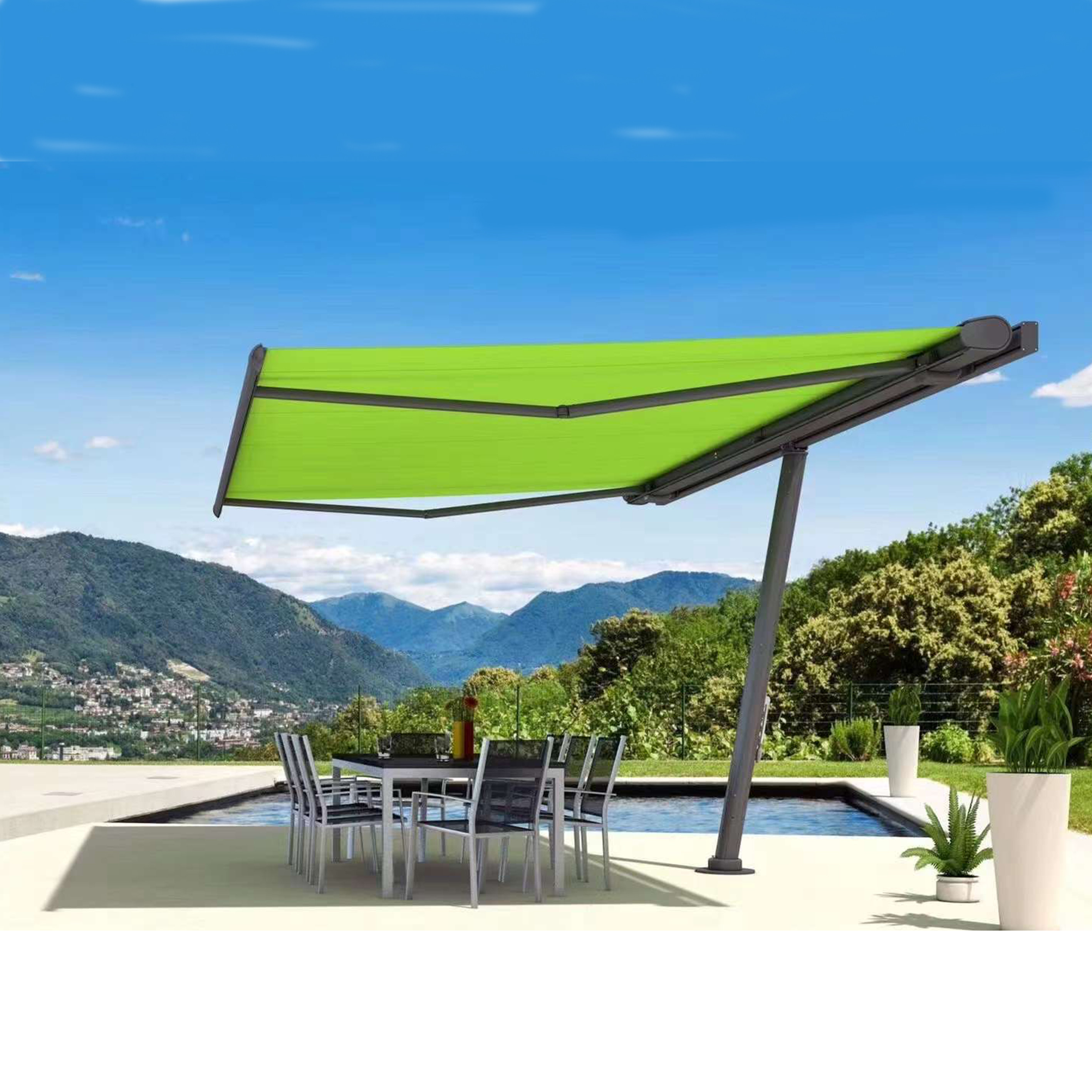 Courtyard, balcony, shop electric telescopic awning, awning full box ...