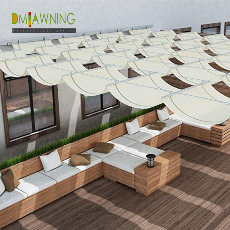 Sus316 Fabric Retractable Waterproof Pergola Covers Pergola With ...